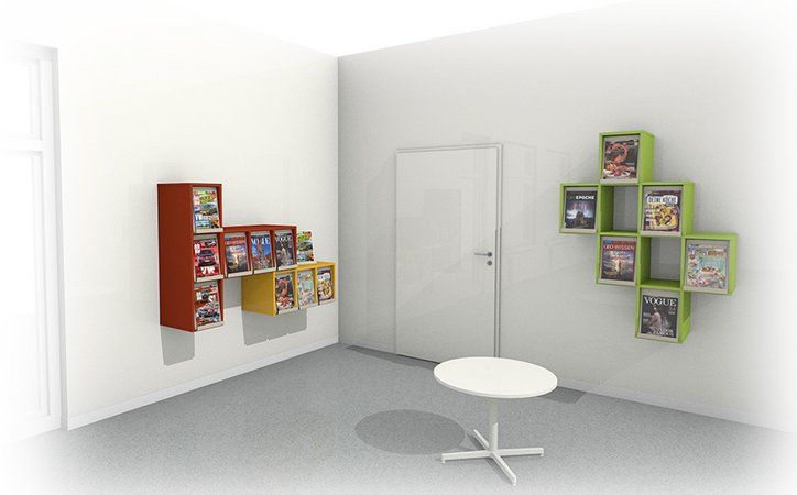 MAG CUBE – Modulare Zeitschriftenmöbel für Bibliotheken | ecodesignlibrary